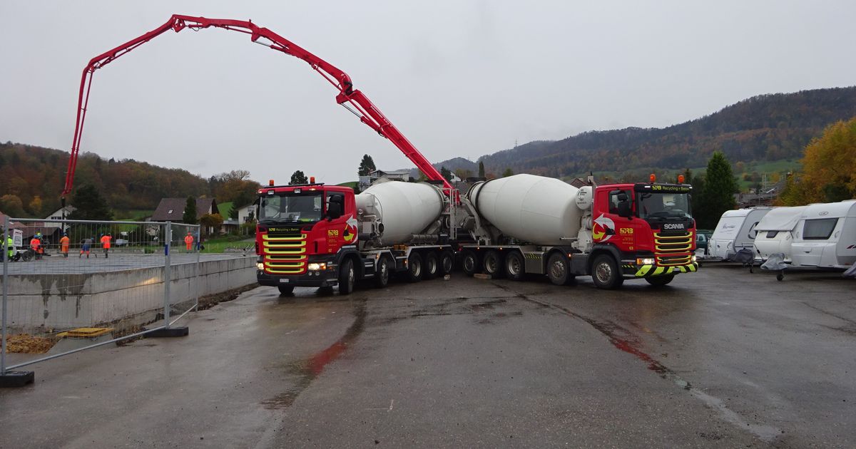 Bodenplatte Neubau Einstellhalle, Büsserach | Presyn AG